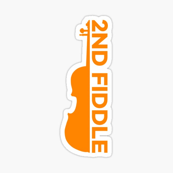 "2nd Fiddle - Second Fiddle Violin Player (Orange)" Sticker for Sale by ...