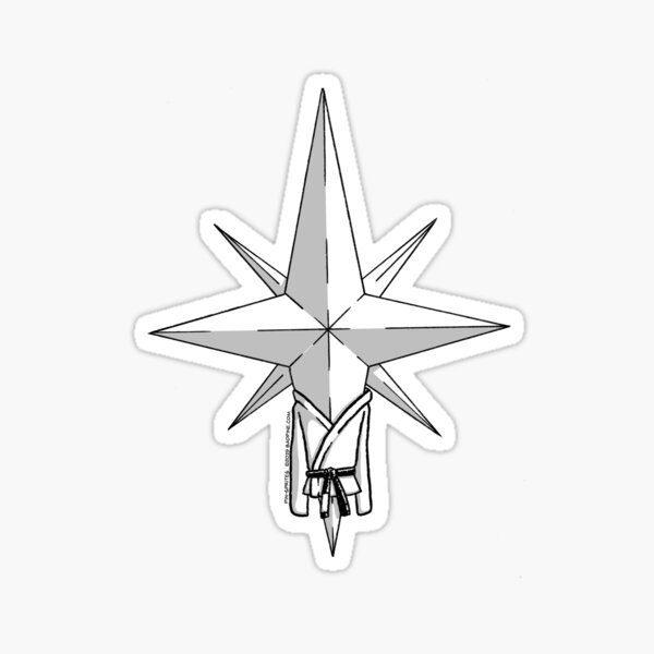 "Pin-Sprites - Star in a Gi - Black and White/ No-Face" Sticker for ...