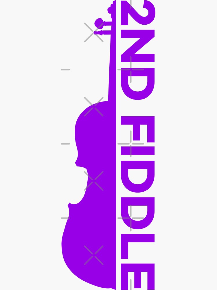 "2nd Fiddle - Second Fiddle Violin Player (Purple)" Sticker for Sale by ...