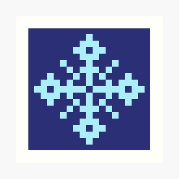 "Pixel Art Snowflake 3" Art Print for Sale by akaiawa | Redbubble