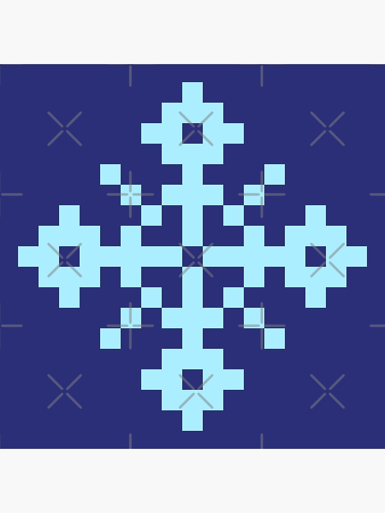 "Pixel Art Snowflake 3" Art Print by akaiawa | Redbubble