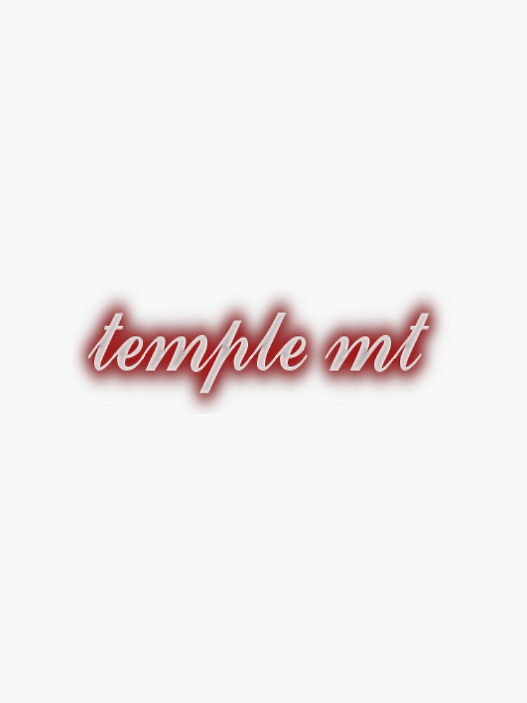 "Temple MT Script" Sticker for Sale by doreenmng | Redbubble