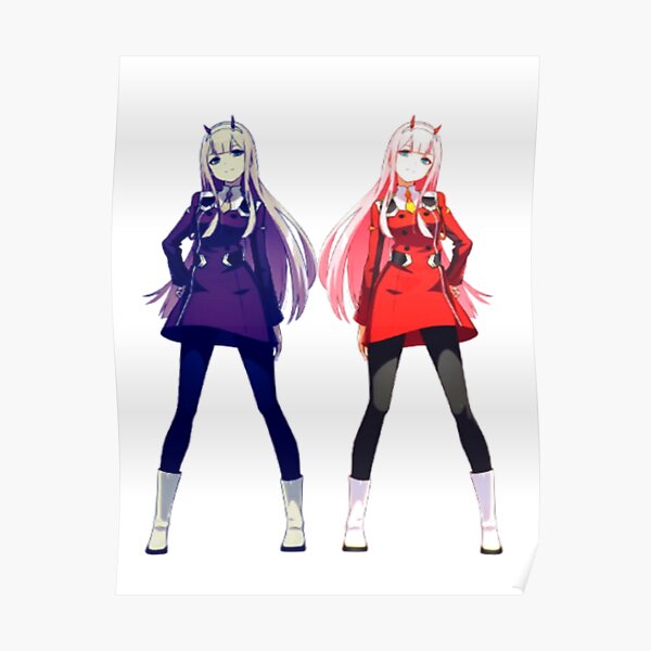 " zero two " Poster for Sale by AnaStasiaKhin21 | Redbubble