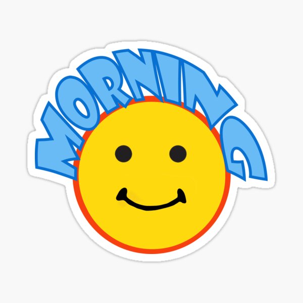 "Vintage Smiley Sun Sunrise Good Morning" Sticker for Sale by ...
