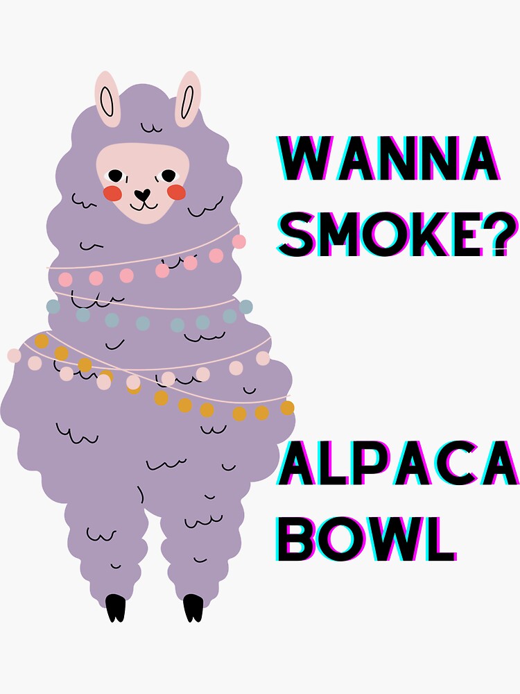 "Alpaca Bowl" Sticker for Sale by ShiroHope | Redbubble