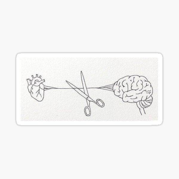 Heart And Brain Stickers | Redbubble