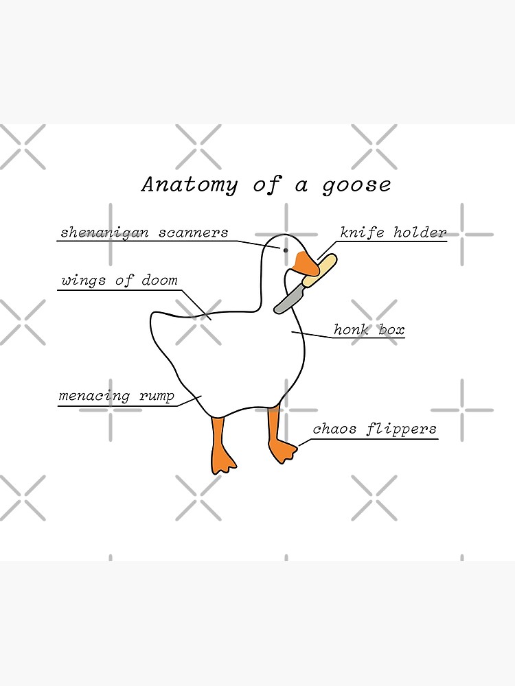 "Anatomy Of A Goose | Untitled Goose Game" Tapestry for Sale by ...
