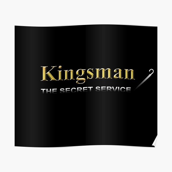 "Kingsman Title Gold Umbrella Right" Poster for Sale by hisame | Redbubble