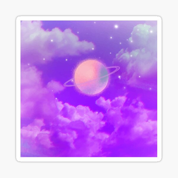 "Aesthetic Pink Saturn" Sticker by chowyz | Redbubble