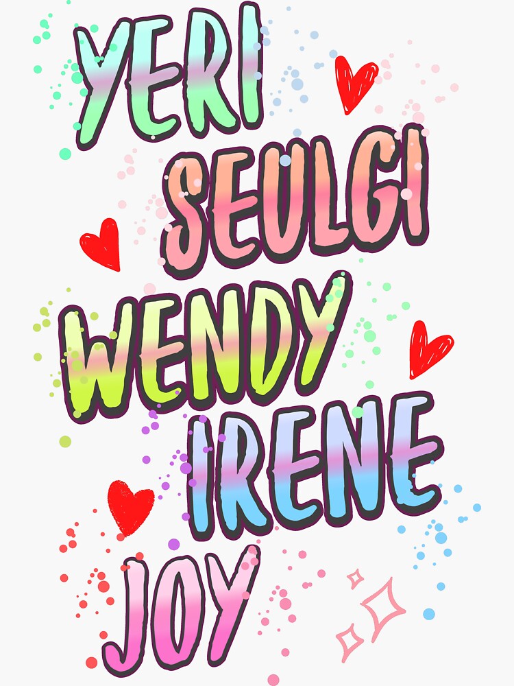 "red velvet name" Sticker for Sale by arorar | Redbubble