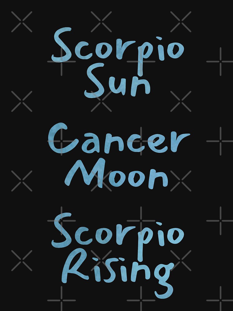 "Scorpio Sun Cancer Moon Scorpio Rising Text" Lightweight Sweatshirt by ...