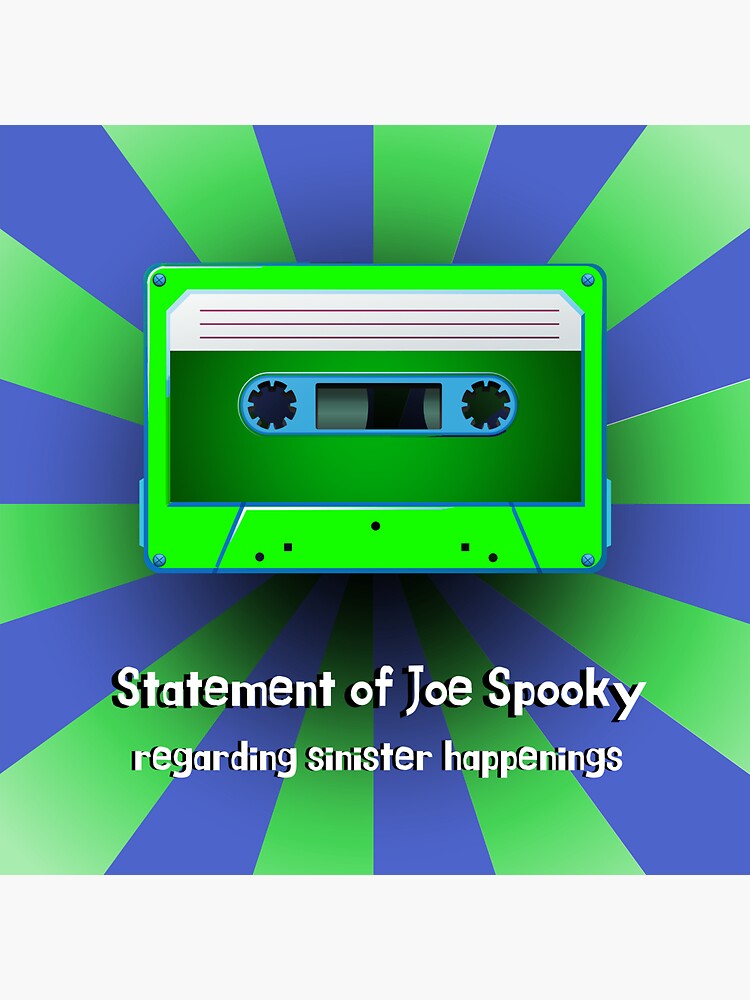 "Statement of Joe Spooky" Sticker for Sale by CharmWizard | Redbubble
