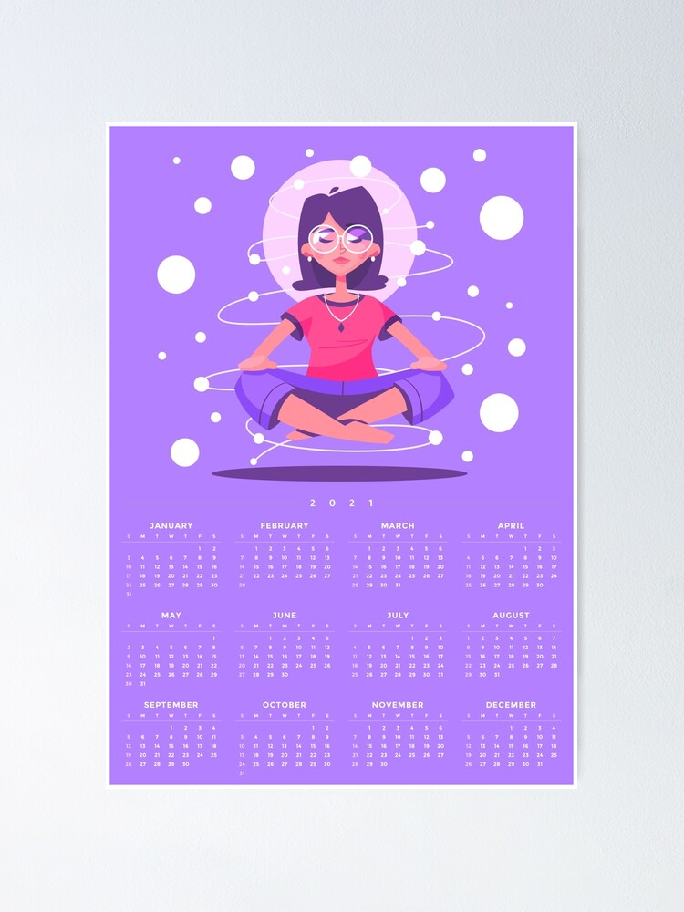 "2021 Girl Boss Calendar - Yoga , Mindfulness , Self love, Self care ...
