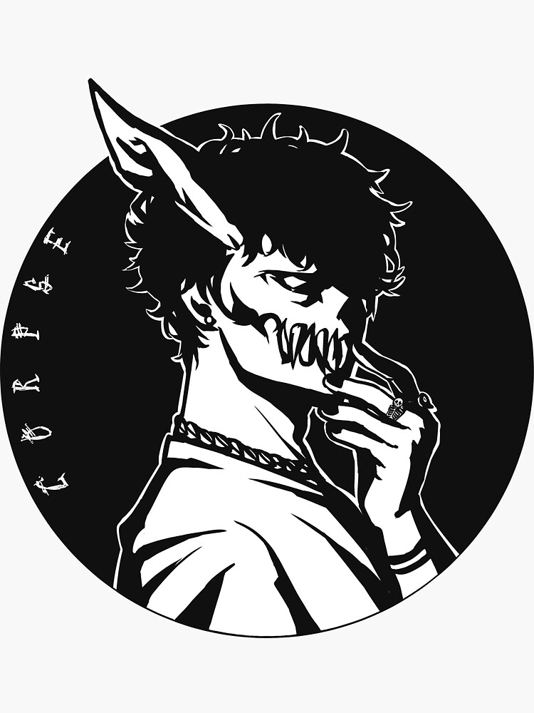 "Corpse Husband Sticker - Black ver." Sticker for Sale by Vallact ...