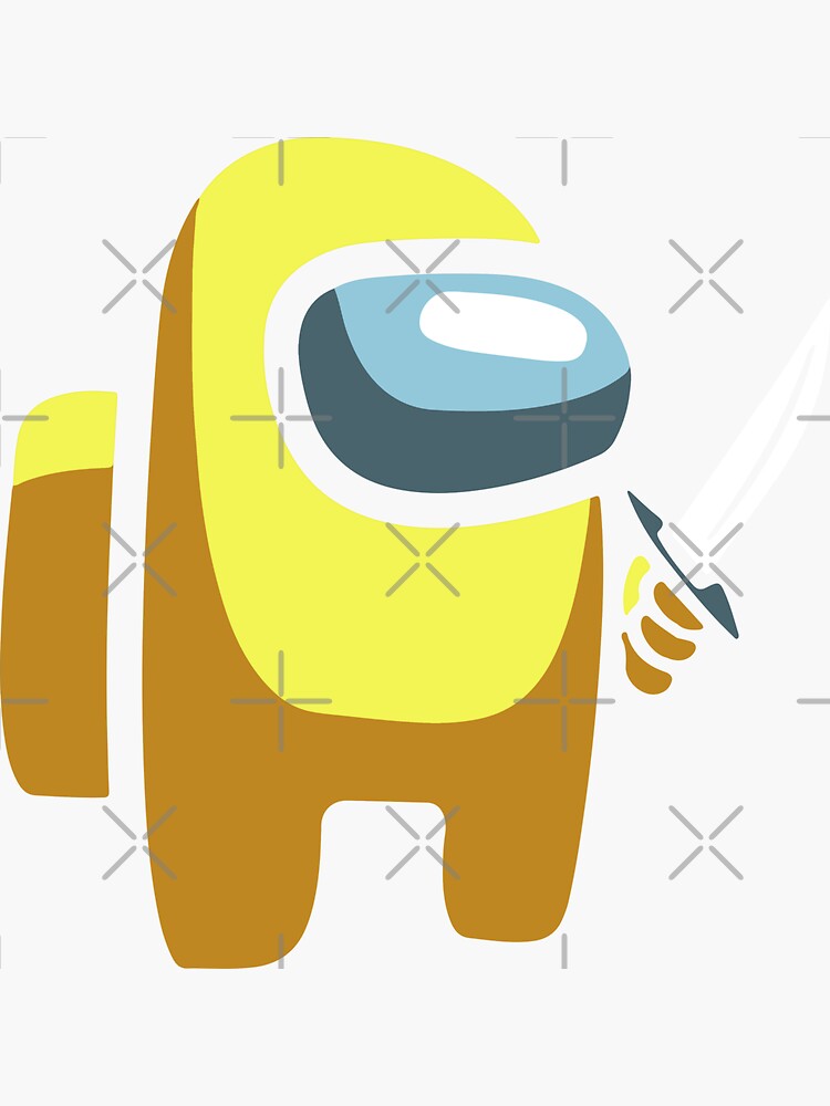 "Yellow Crewmate Game Player" Sticker for Sale by gisollabrey | Redbubble
