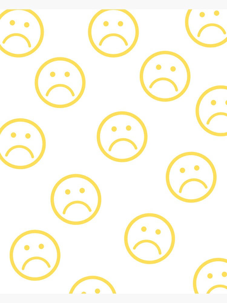 "Sad Face Print" Sticker for Sale by Ariana-T | Redbubble