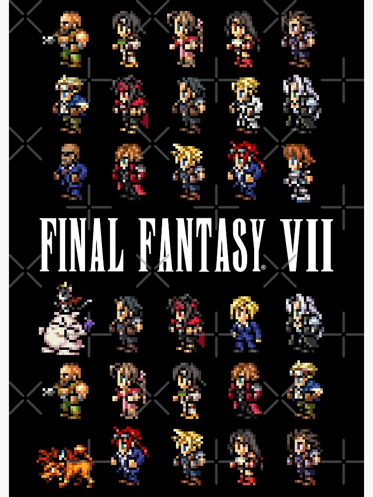 Póster «Final Fantasy VII 7 - Sprites PIXEL SPRITE» de ZeWiss | Redbubble