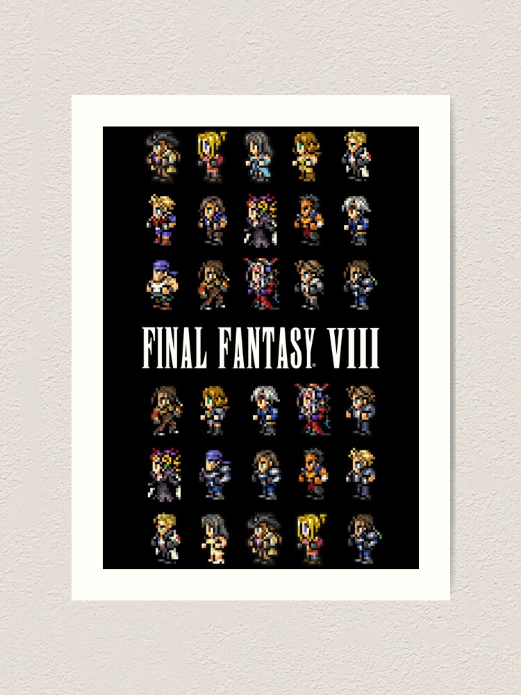 "Final Fantasy VIII 8 - Sprites PIXEL SPRITE" Art Print by ZeWiss ...