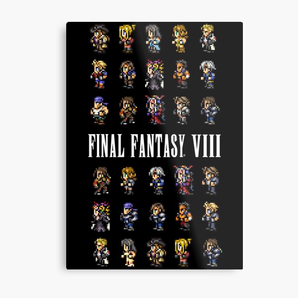 Lámina metálica «Final Fantasy VIII 8 - Sprites PIXEL SPRITE» de ZeWiss ...