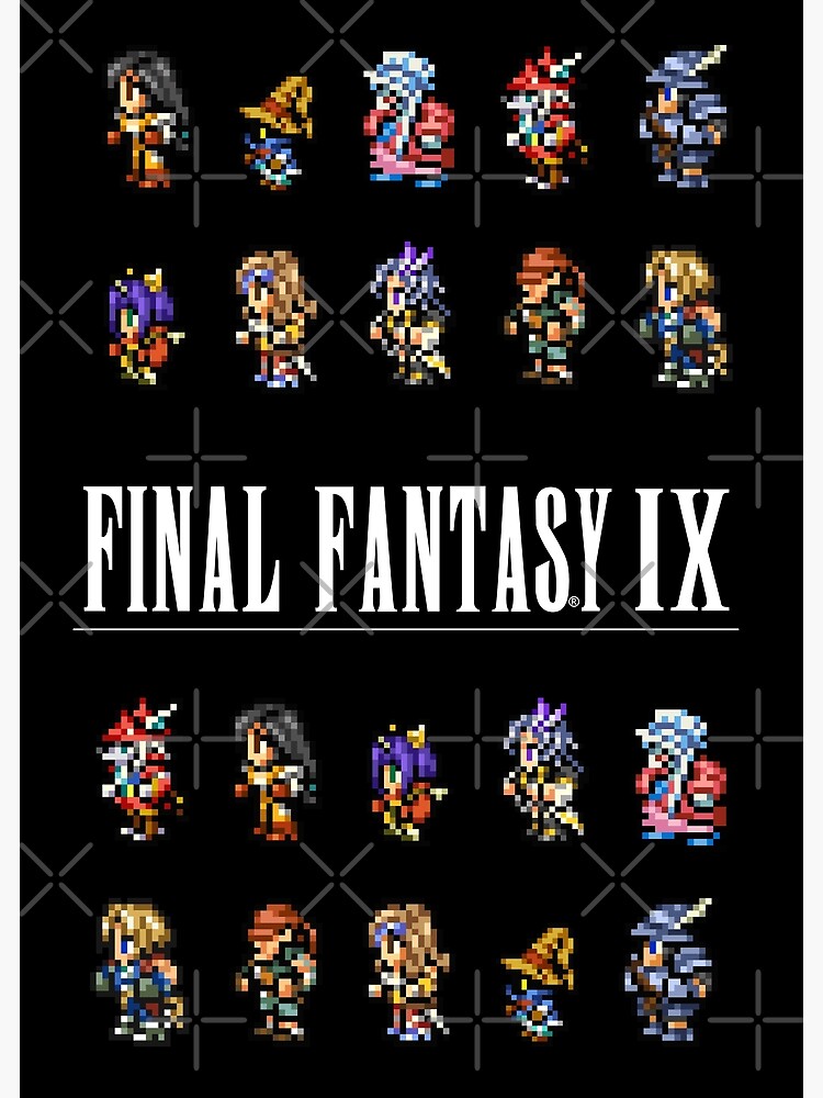 Póster «Final Fantasy IX 9 - Sprites Pixel Art» de ZeWiss | Redbubble