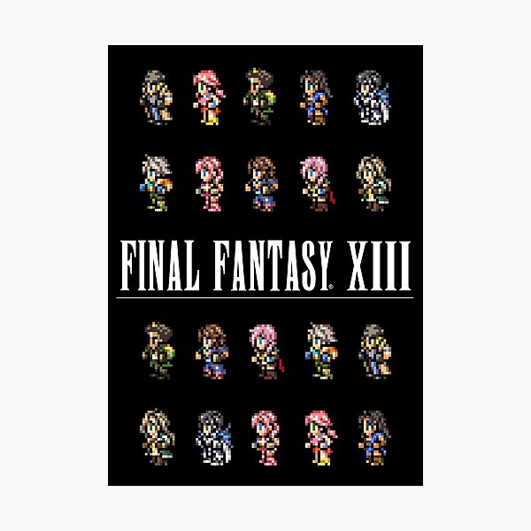 "Final Fantasy XIII 13 - Sprites PIXEL SPRITE" Photographic Print by ...