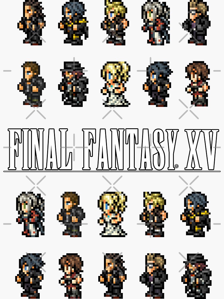 Pegatina «Final Fantasy XV 15 - Sprites PIXEL SPRITE» de ZeWiss | Redbubble