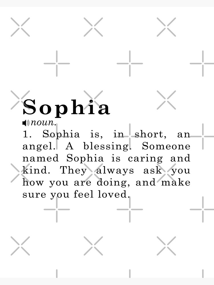 "Sophia name Definition Meaning" Art Board Print for Sale by peachyline | Redbubble