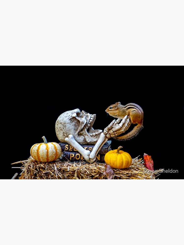 "Spooky Chipmunk with skull and pumpkins " Sticker for Sale by iyd39 ...
