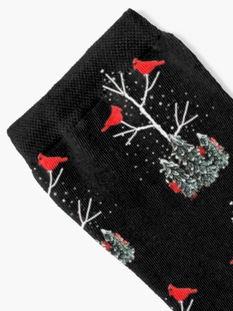 "Cardinal Sighting " Socks by DonnaM | Redbubble
