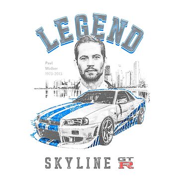 "Nissan Skyline GTR r34 | Old school JDM legend |legend" Sticker for ...