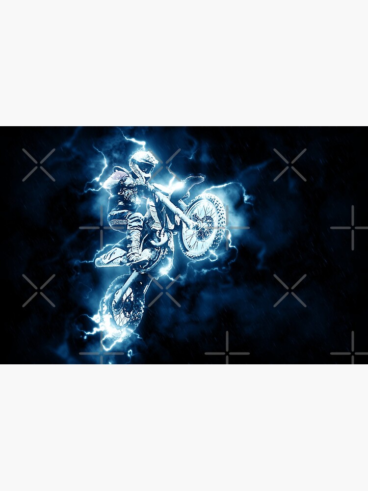"Lighting Dirt Bike" Sticker for Sale by CryptoRaptor | Redbubble