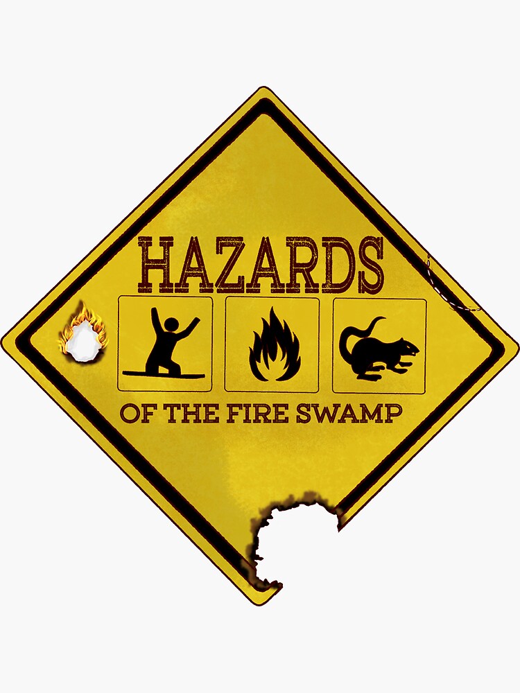 "Fire swamp" Sticker for Sale by ickkyvickie | Redbubble
