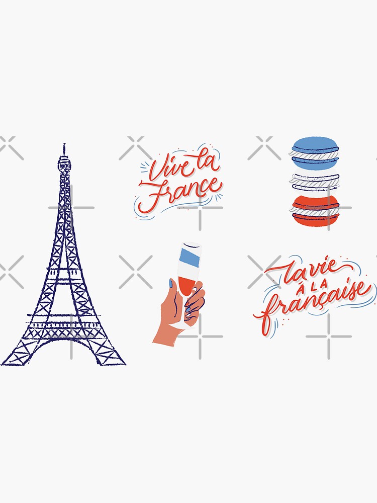 "France Sticker Pack" Sticker by SpillDesign17 | Redbubble