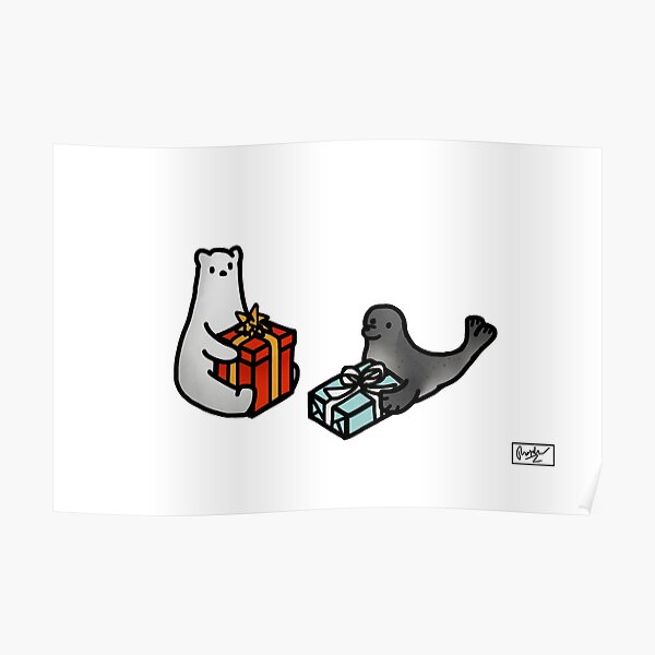 "Christmas Gift Giving Doodle" Poster for Sale by tdoodles | Redbubble