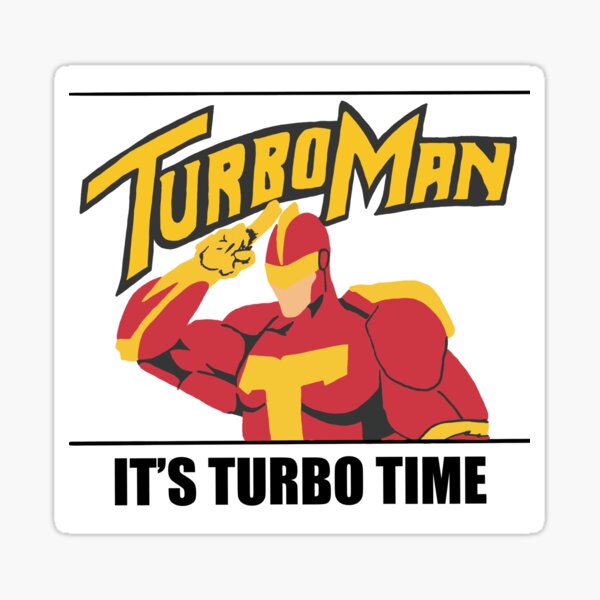 "Turbo Man" Sticker for Sale by marykaterow | Redbubble