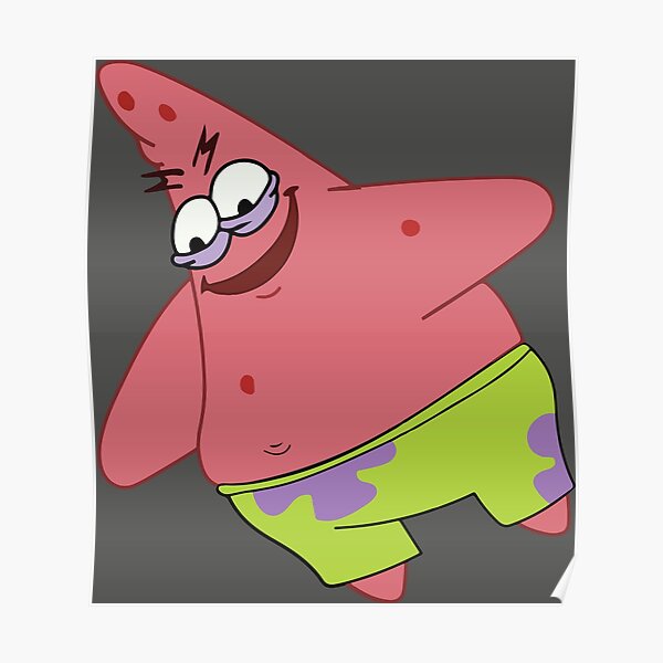 "Evil Patrick - Spongebob" Poster for Sale by NikkiMouse82 | Redbubble