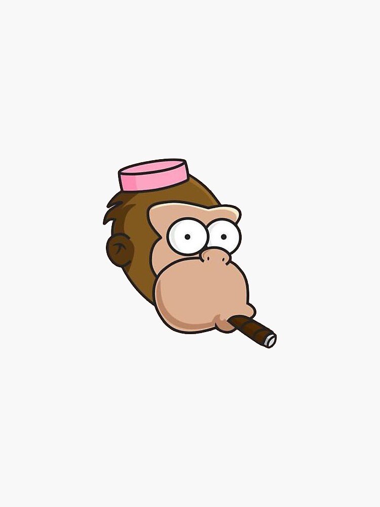 "Smoking Monkey" Sticker for Sale by LukaT2003 | Redbubble