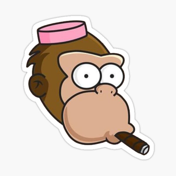 "Smoking Monkey" Sticker for Sale by LukaT2003 | Redbubble