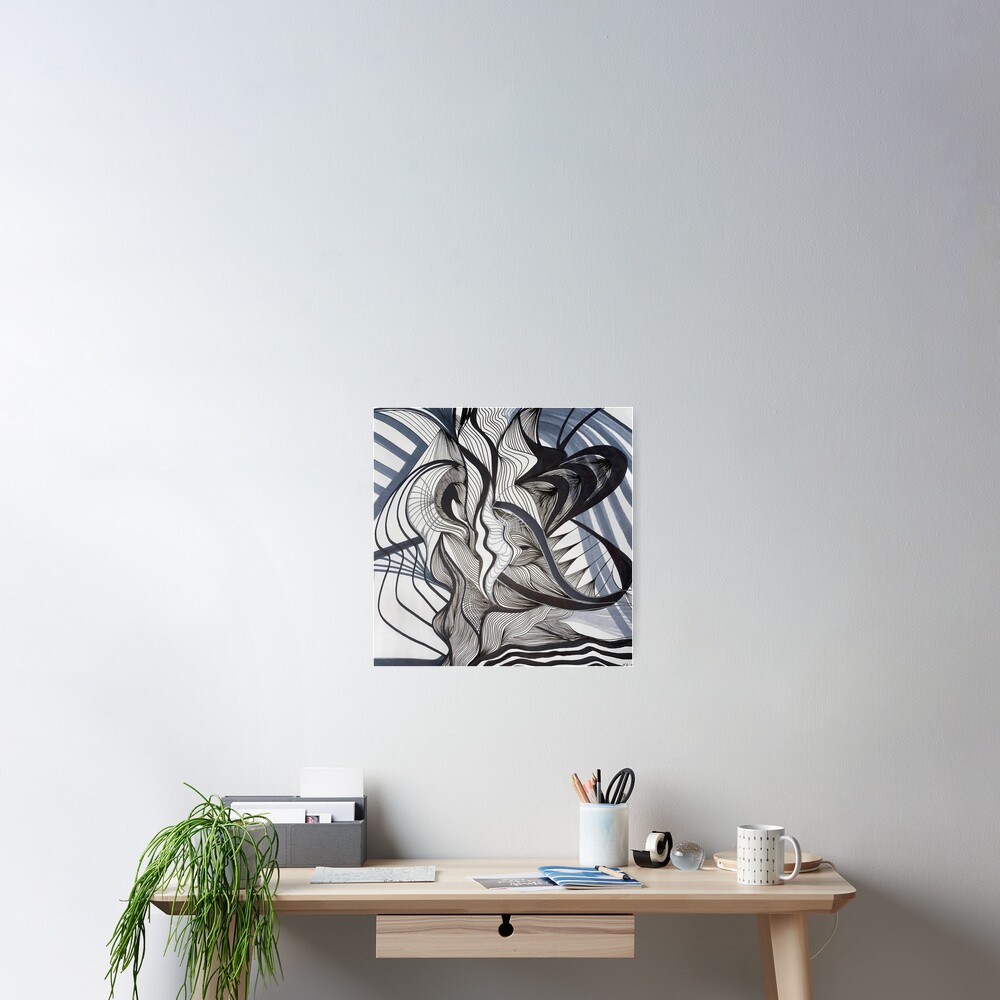 "unique line art abstract design" Poster by kdjekovic1989 | Redbubble