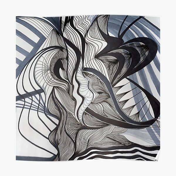"unique line art abstract design" Poster by kdjekovic1989 | Redbubble