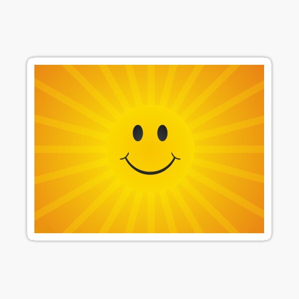 "smiley sun" Sticker by 42youbest | Redbubble