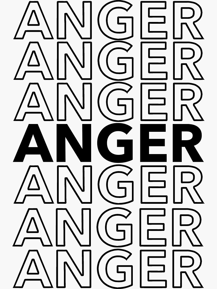"Anger" Sticker by SArtandDesign | Redbubble