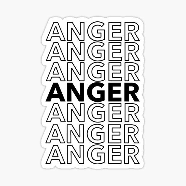"Anger" Sticker by SArtandDesign | Redbubble