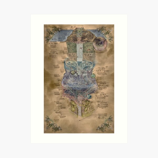 "Made in Abyss - The Abyss Map HQ+ Quality" Art Print by shashithej ...