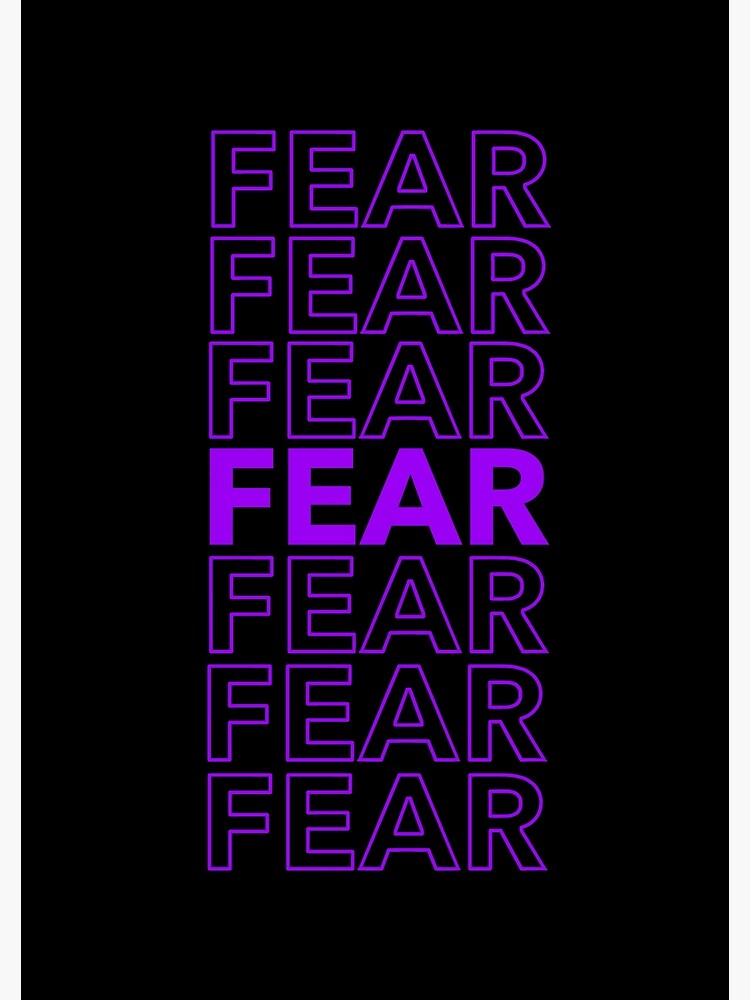 "Fear (purple)" Poster by SArtandDesign | Redbubble