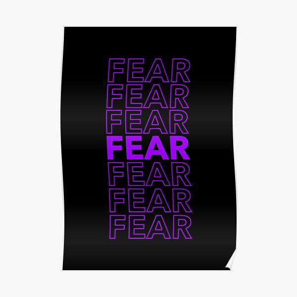 "Fear (purple)" Poster by SArtandDesign | Redbubble