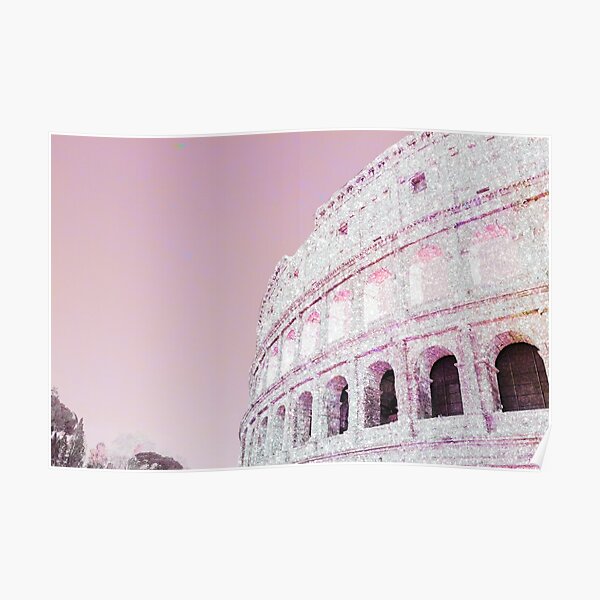 "aesthetic pink sparkly colosseum in rome" Poster for Sale by STAR10008 ...