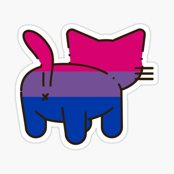 "lgbt bisexual cat" Sticker for Sale by lgbtgear | Redbubble