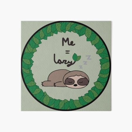 "Sid The Sleeping Sloth " Art Board Print by dirabor88 | Redbubble