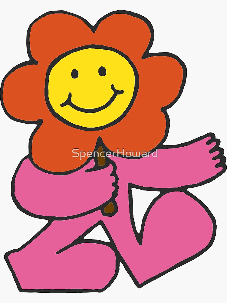 "Smiling Flower Graphic " Sticker for Sale by SpencerHoward | Redbubble